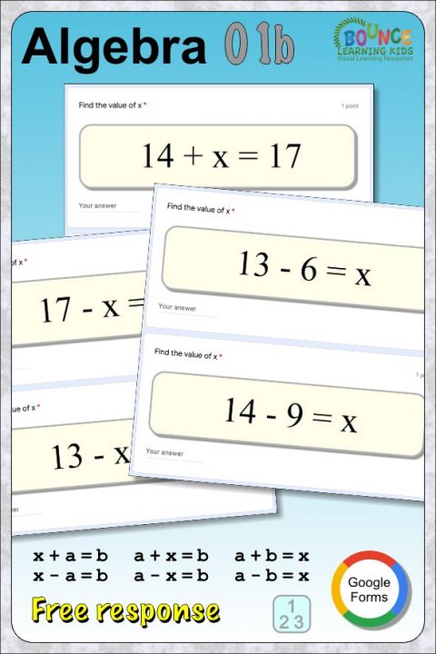 Basic Algebra resources to introduce algebra