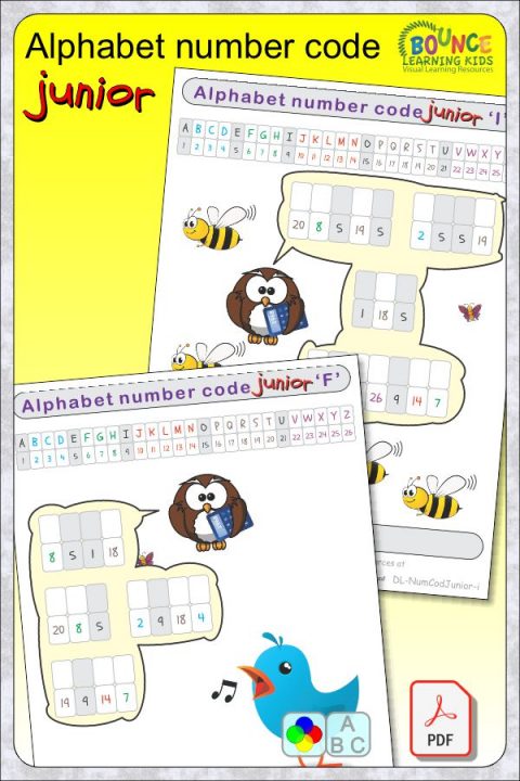 10 fun Alphabet number code junior number to letter puzzles