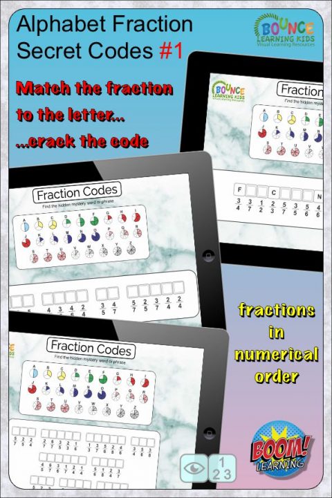 Thes fun Alphabet fraction secret codes are a fun exercise