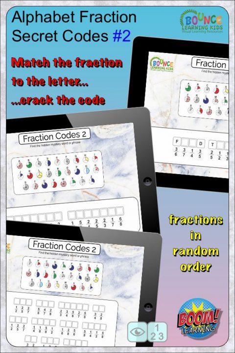 Thes fun Alphabet fraction secret codes are a fun exercise