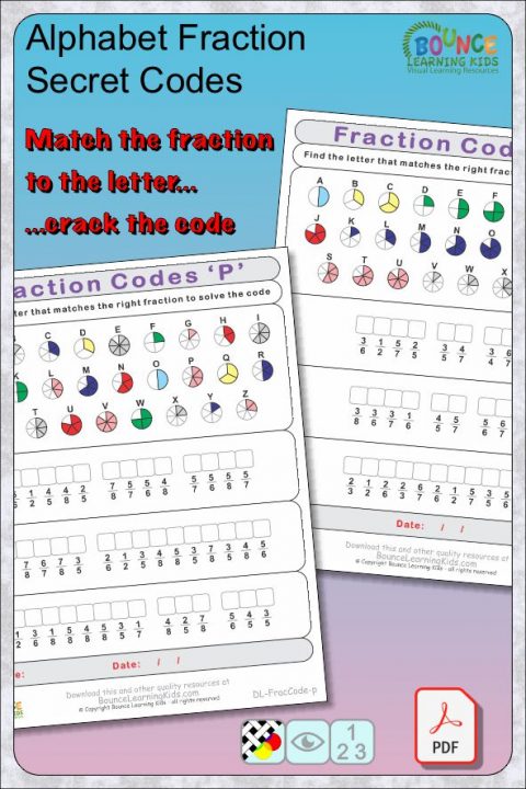 Thes fun Alphabet fraction secret codes are a fun exercise