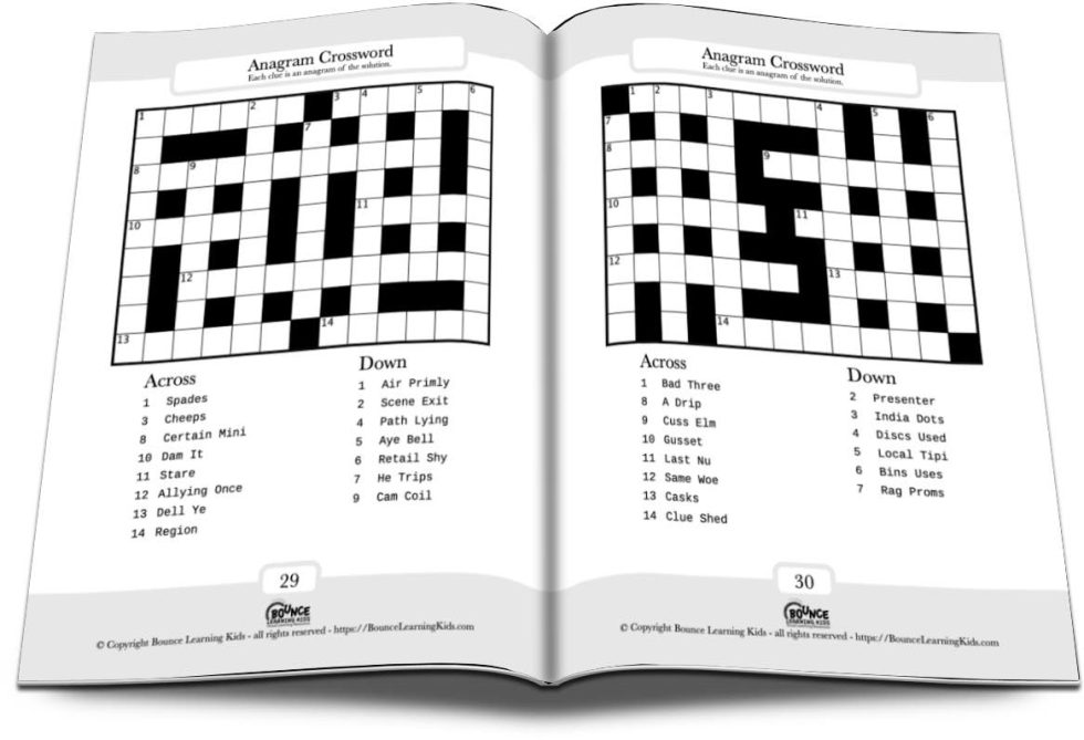 Anagrams Crosswords puzzles