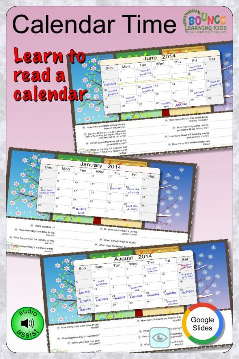 48 fun Calendar time questions | learn to read a calendar
