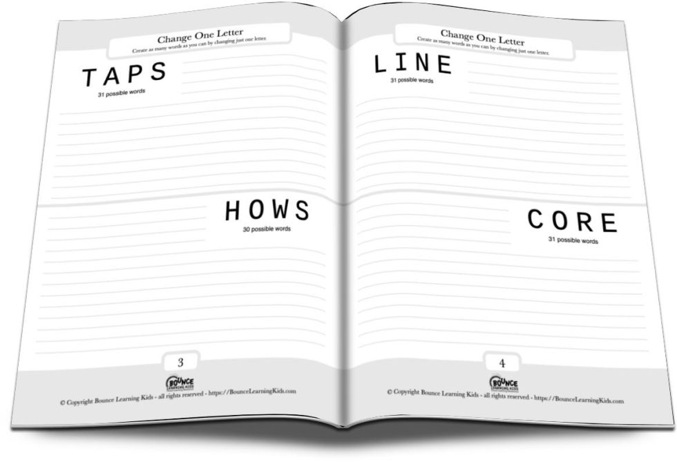 Change one letter to form a new word: how many can you make?