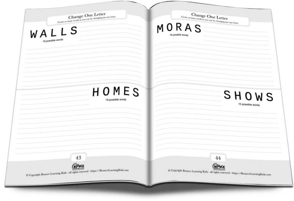 Change one letter to form a new word: how many can you make?