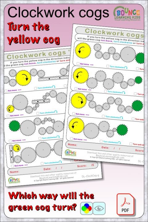 Fun Clockwork cogs questions puzzles | Turn the cogs