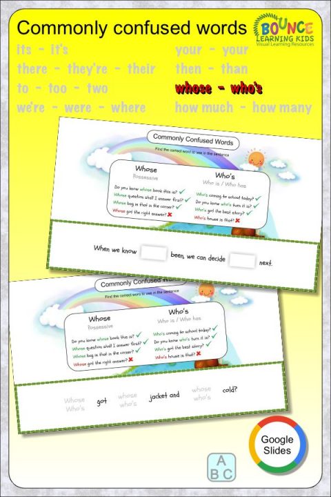 Fun Commonly confused words resources