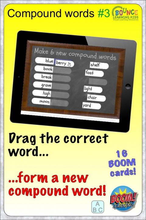 Fun Compound words worksheets, BOOM cards & GOOGLE slides.