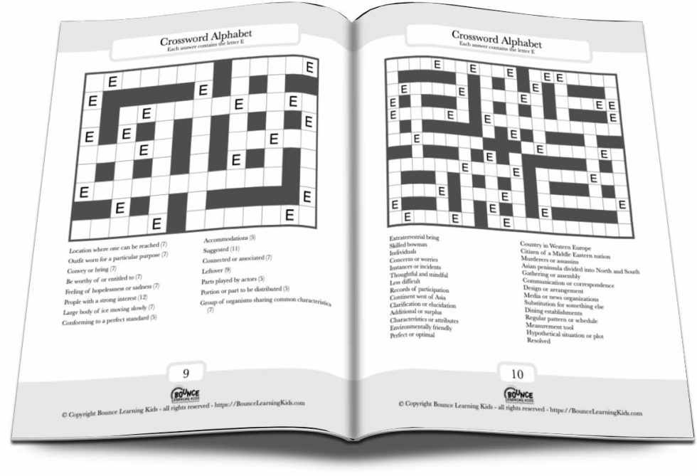 Crossword Alphabet puzzles