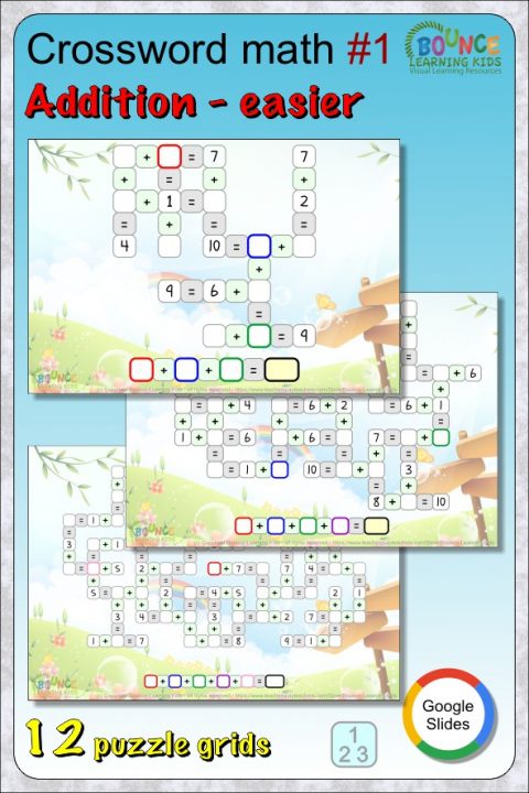 Crossword Math - crosswords with numbers and sums