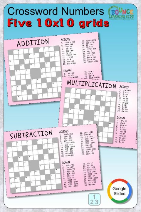 15 fun Crossword numbers resources | PDF, BOOM & GOOGLE