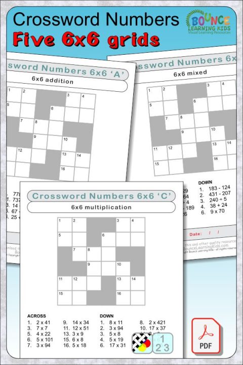 15 fun Crossword numbers resources | PDF, BOOM & GOOGLE