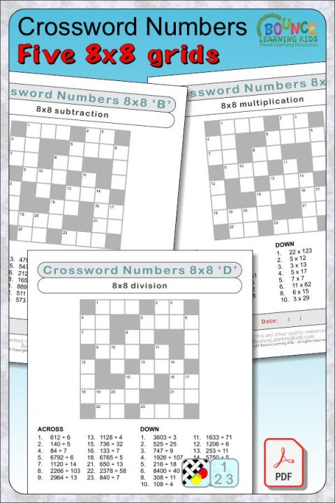 15 fun Crossword numbers resources | PDF, BOOM & GOOGLE