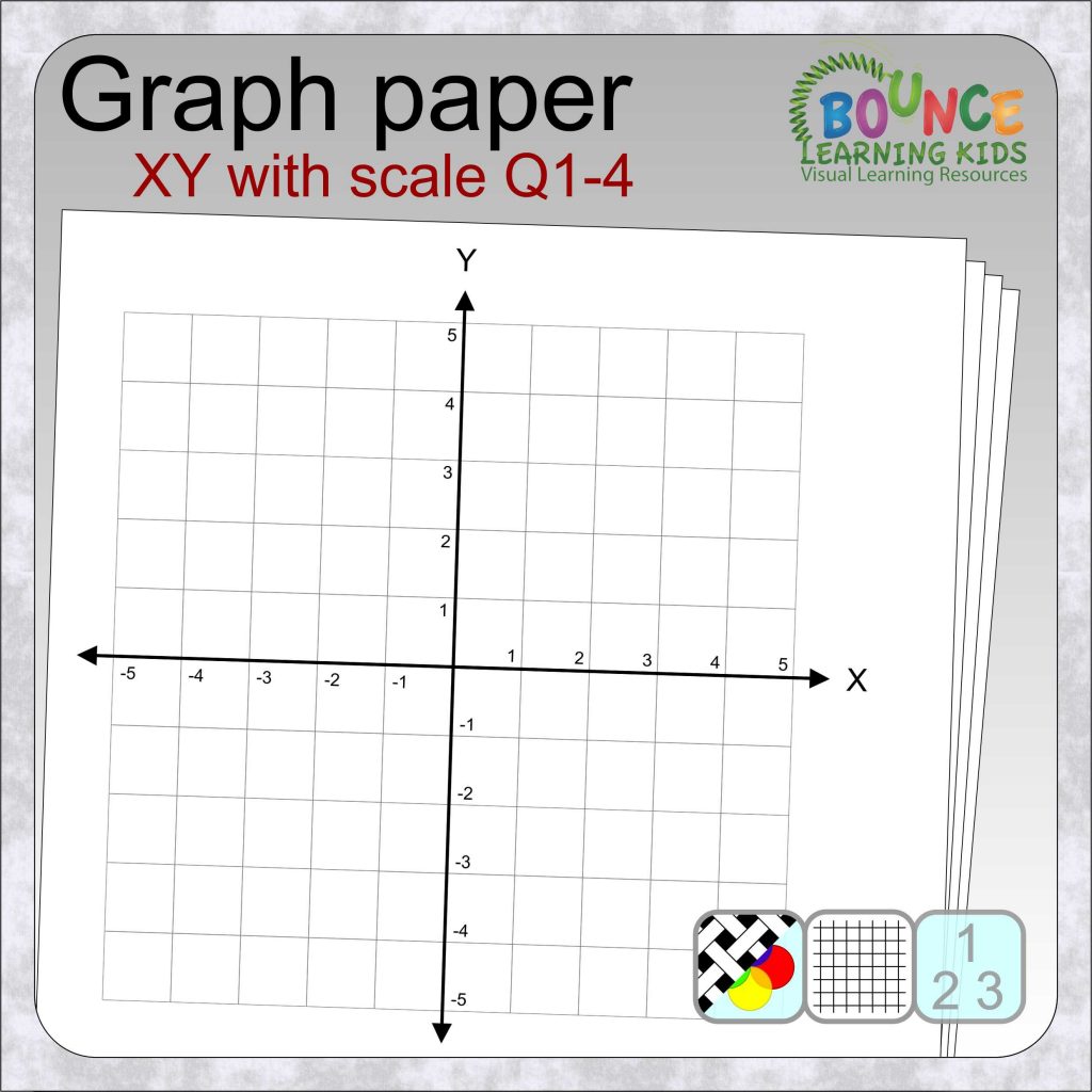 32 useful graph paper with axis with scale Q1-4 clip art