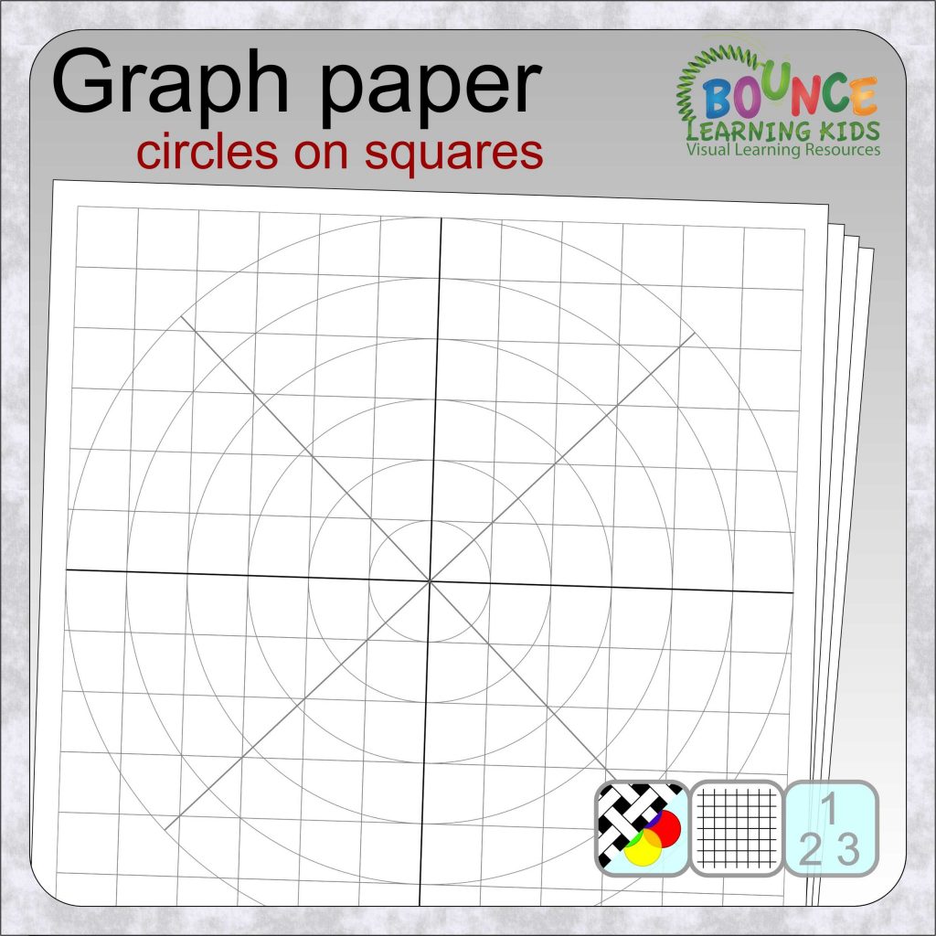 12 useful circles on squares graph paper clip art images