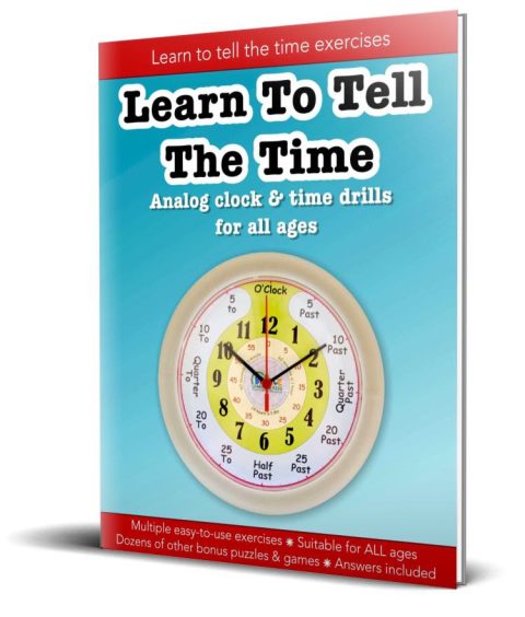 Learn to read an analog clock practice drills for all ages