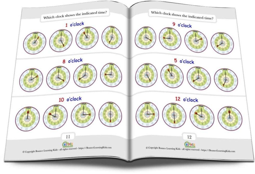 Learn to read an analog clock practice drills for all ages