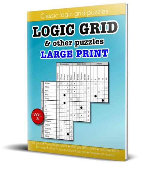 Dozens of fun and challenging Logic Grid puzzles