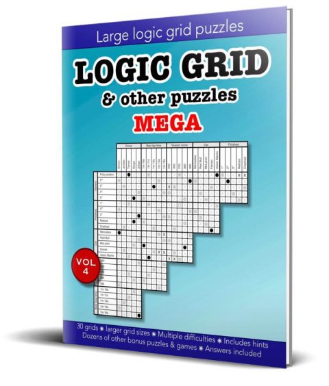 Dozens of fun and challenging Logic Grid puzzles