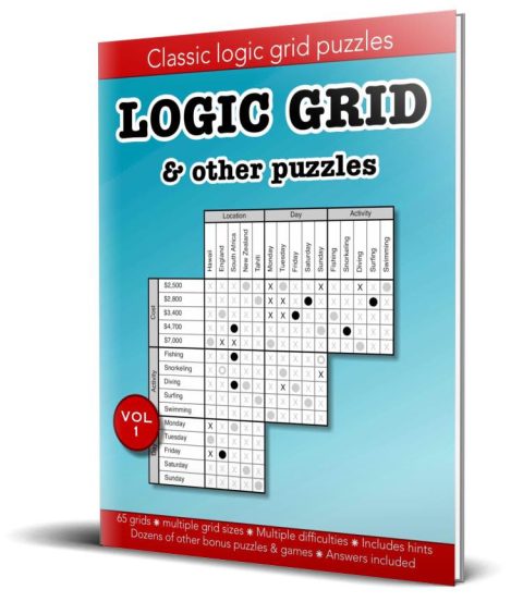 Dozens of fun and challenging Logic Grid puzzles