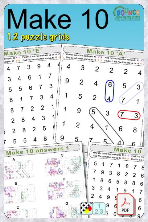 Fun Make ten resources - find the numbers that make 10