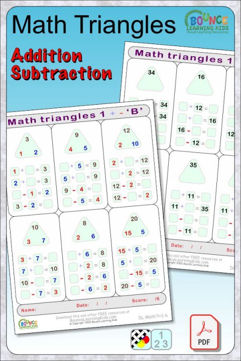 Fun Math Triangles resources | Add Subtract Multiply Divide