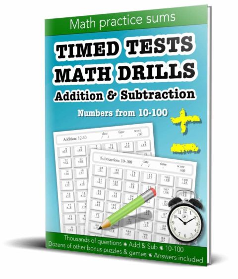 Multiple book series of timed tests math drills