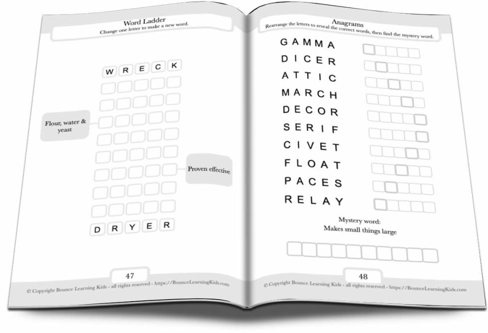 120 Fun missing letters vocabulary building puzzles