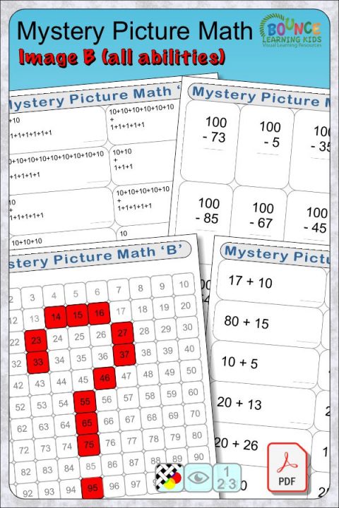 17 fun & varied Mystery Picture Math puzzle resources