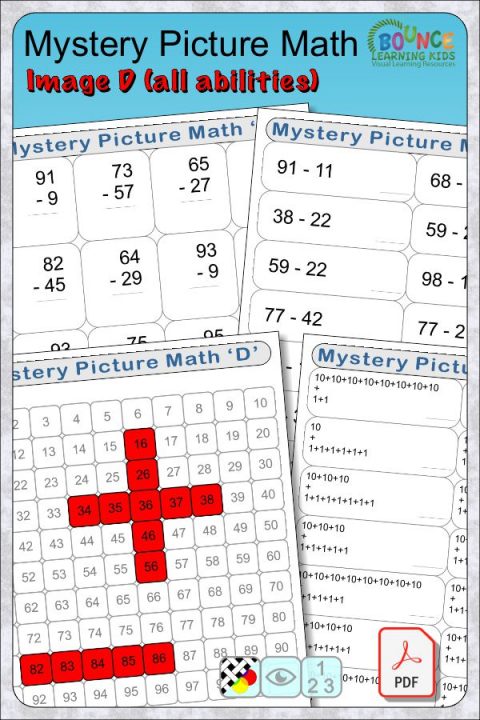 17 fun & varied Mystery Picture Math puzzle resources