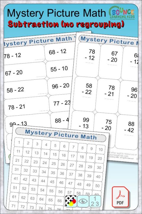 17 fun & varied Mystery Picture Math puzzle resources
