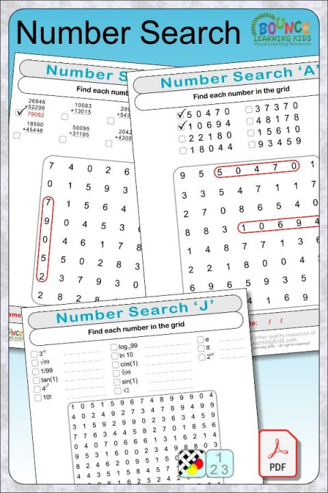 Number Search | find the value in the grid of coins