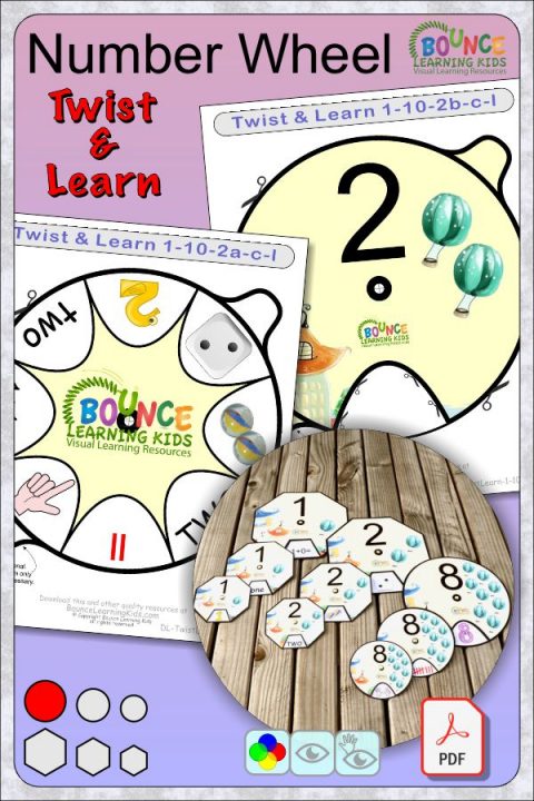 4 fun Number wheels - twist & learn resources to download