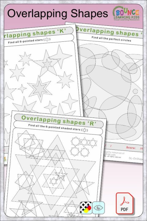 4 fun Overlapping Shapes worksheets to download