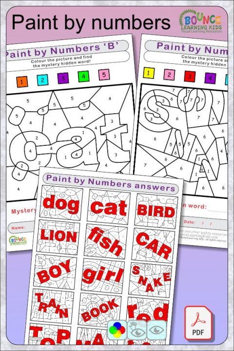 16 fun Paint by numbers worksheets for download