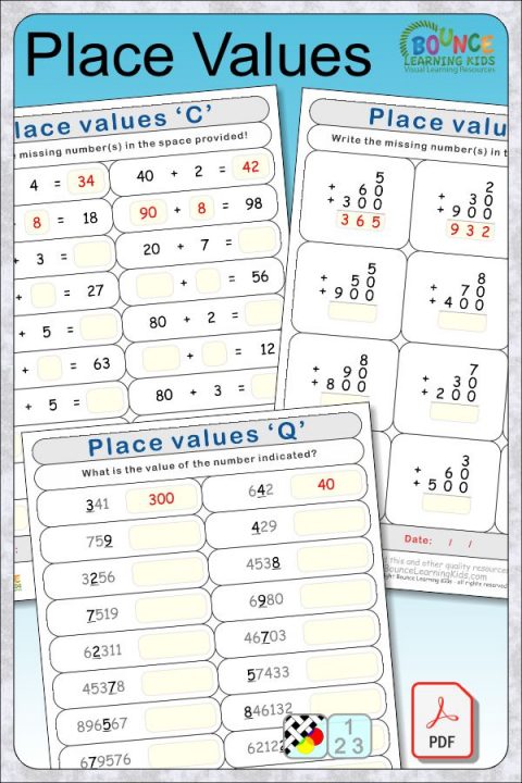 17 fun Place values worksheets to download
