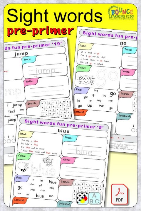 4 amazing Sight words packs to download