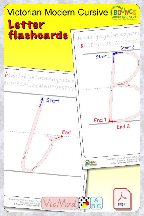 104 amazing Victorian Modern Cursive flashcards to download
