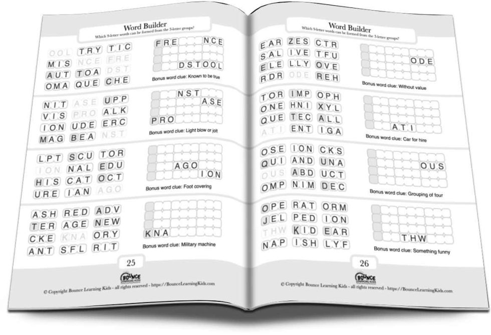 Word Builder is a great way to increase your vocabulary
