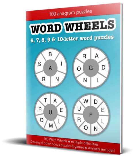 4 amazing Word Wheels anagram puzzles and activities books