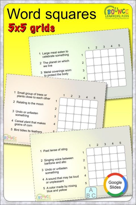 18 fun Word squares puzzles to solve